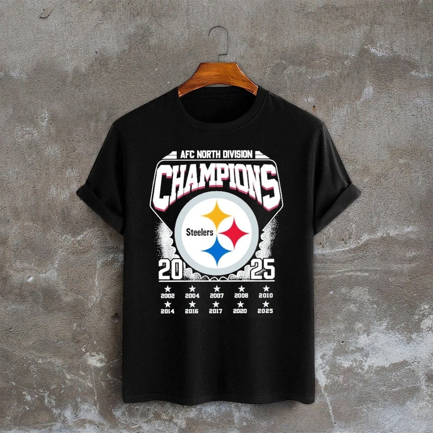 Hot New! Pittsburgh 2025 AFC North Division Champions TShirt - Walmart.com