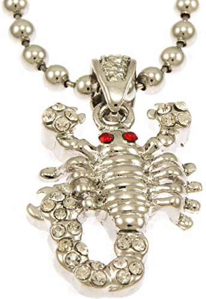 Hot New Silver Tone Scorpion King Mini Pave CZ Stones Pendant Necklace ...