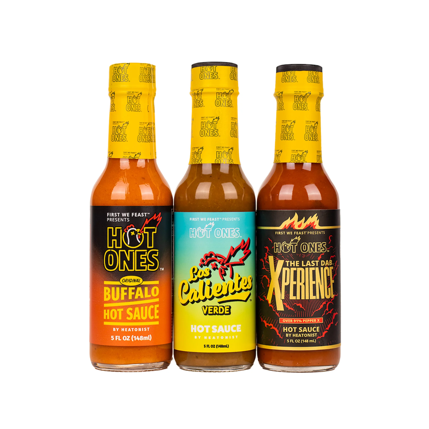 Hot Ones Season 23 The Classic Trio, Hot Sauce Pack with The Buffalo ...