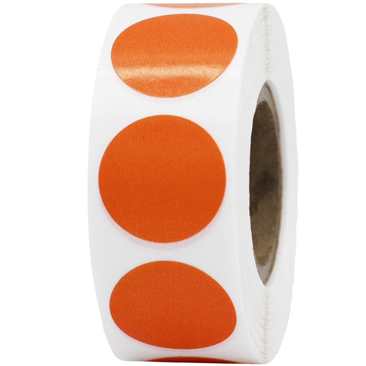 Hot Orange Circle Dot Stickers | 0.75" Inch Round | 500 Pack - Walmart.com