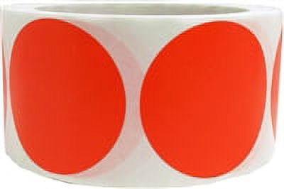 Hot Orange Circle Stickers | 2" Inches Round | 500 Pack - Walmart.com