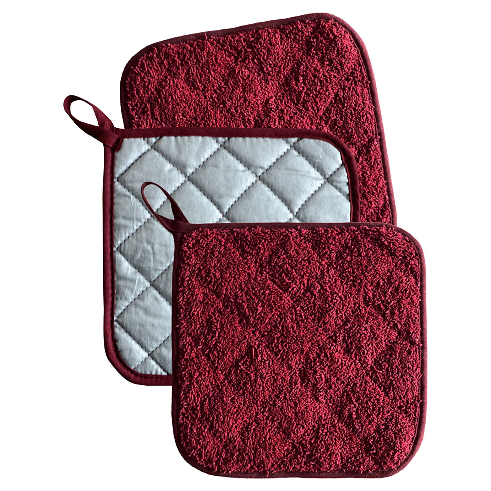 Hot Pads for Kitchen, Cooking Hot Pads, Pot Holders Red Dinner Plate ...