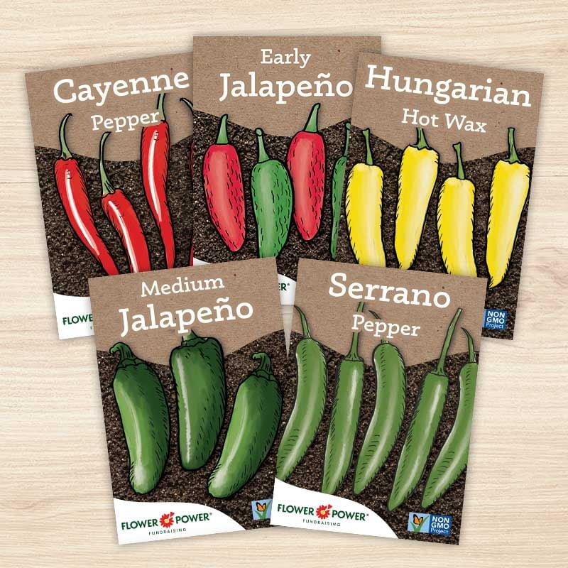 Hot Pepper Seed Pack - Grow your own Food - Includes 5 Seed Packets ...