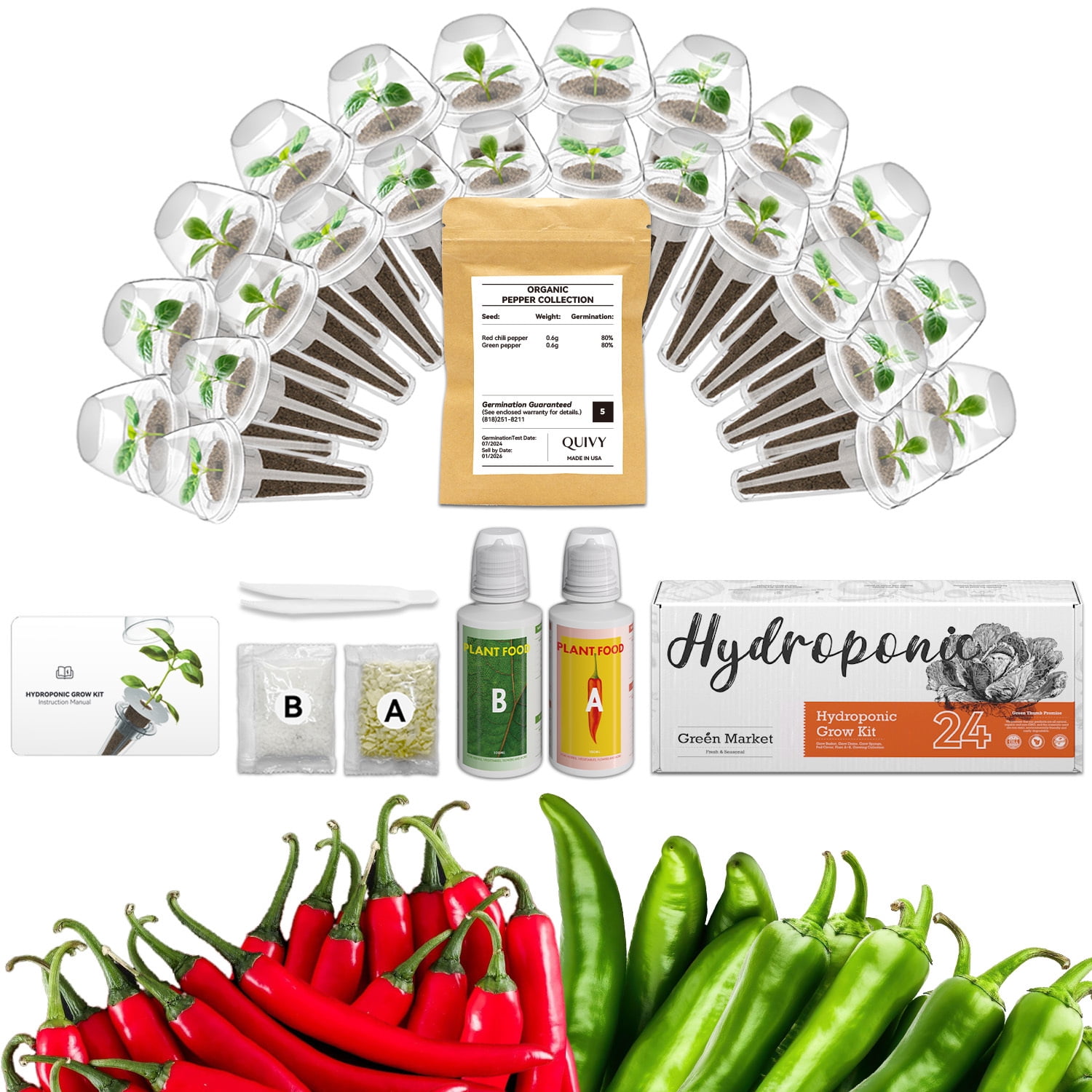 Hot Pepper Seed Pod Kit for Aerogarden, Ahopegarden (8 Pods) – Non-GMO ...