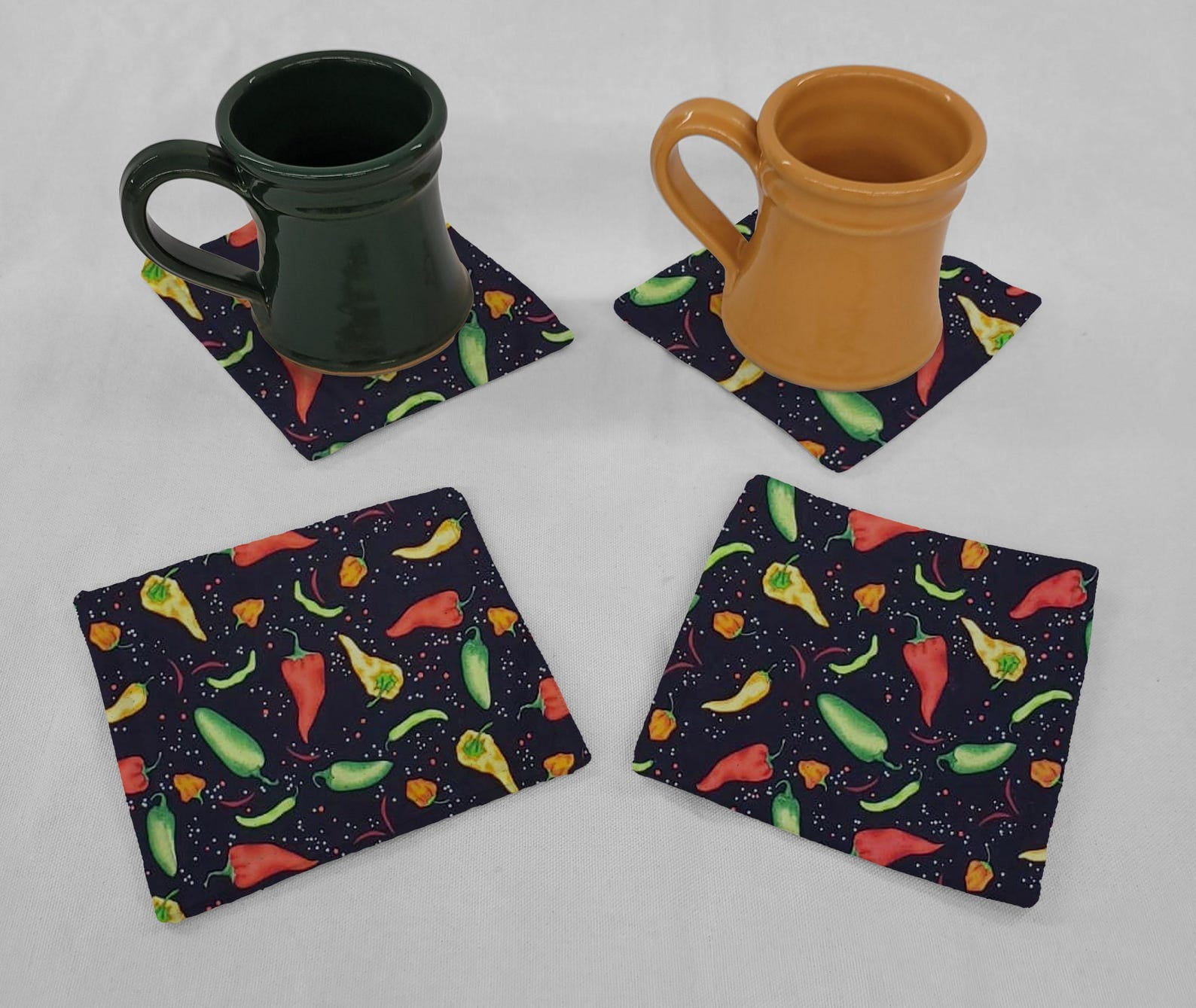 Hot Peppers Cloth Coasters by Penny's Needful Things (Set of 8 ...