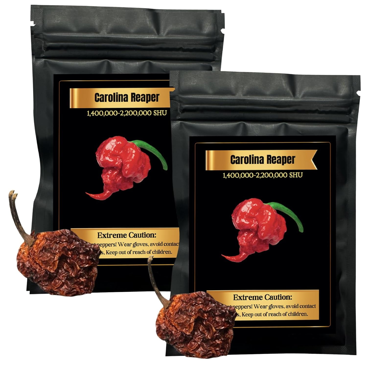 Hot Peppers, Dried Whole Pods, Super Hot 2,000,000+ SHU, For Cooking ...