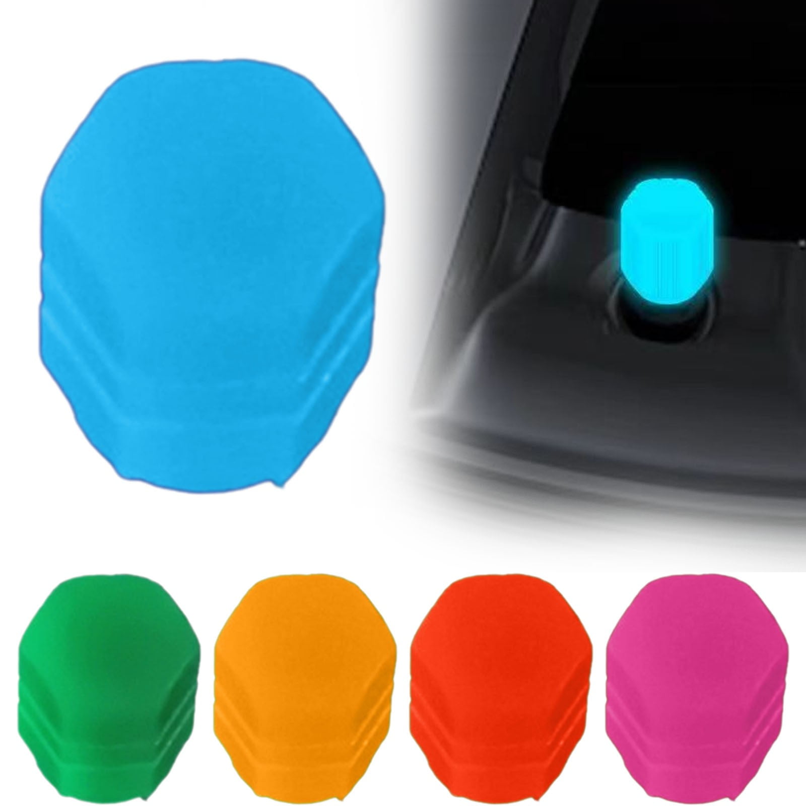 Hot Pick One of Each Color|Guczhu Car Tire Cap Easy to Install No Tool ...