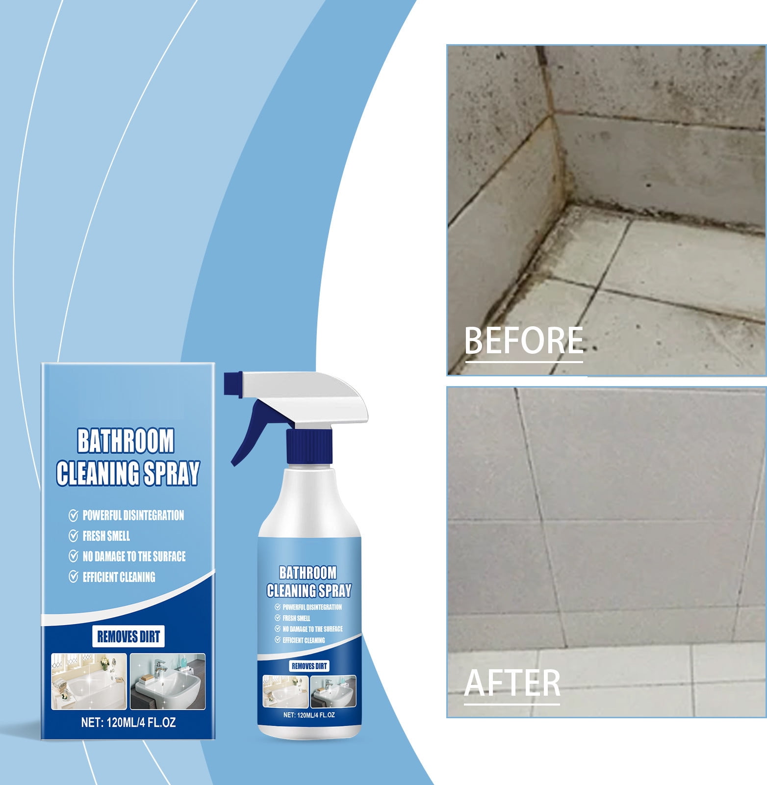 Hot Picks, 120ml Multifunctional Cleaning Spray, Bathroom Cleaner ...