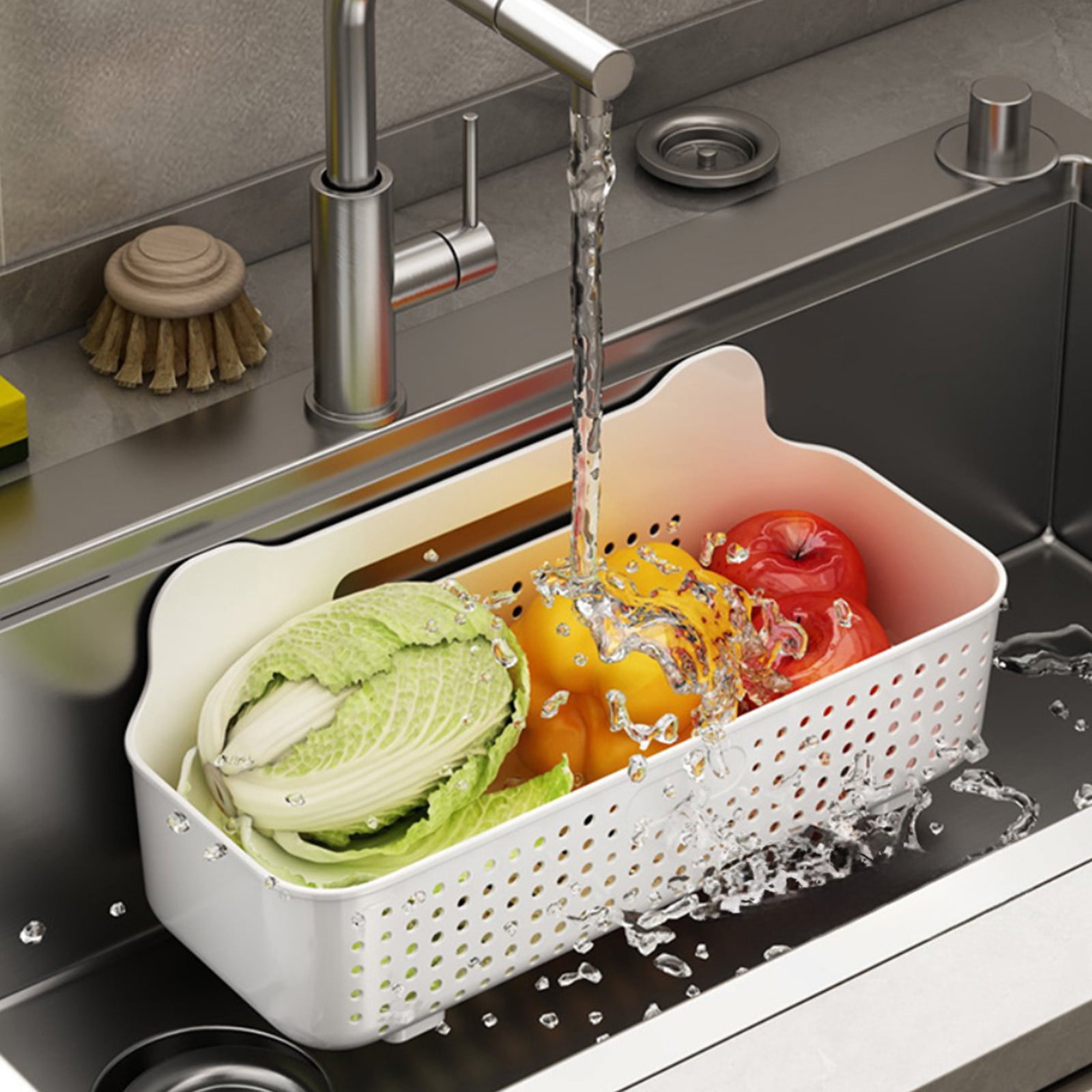 Hot Picks, No Drill Wall-Mounted Storage Baskets, Drainage and Ventilation, Ideal for Kitchens ...