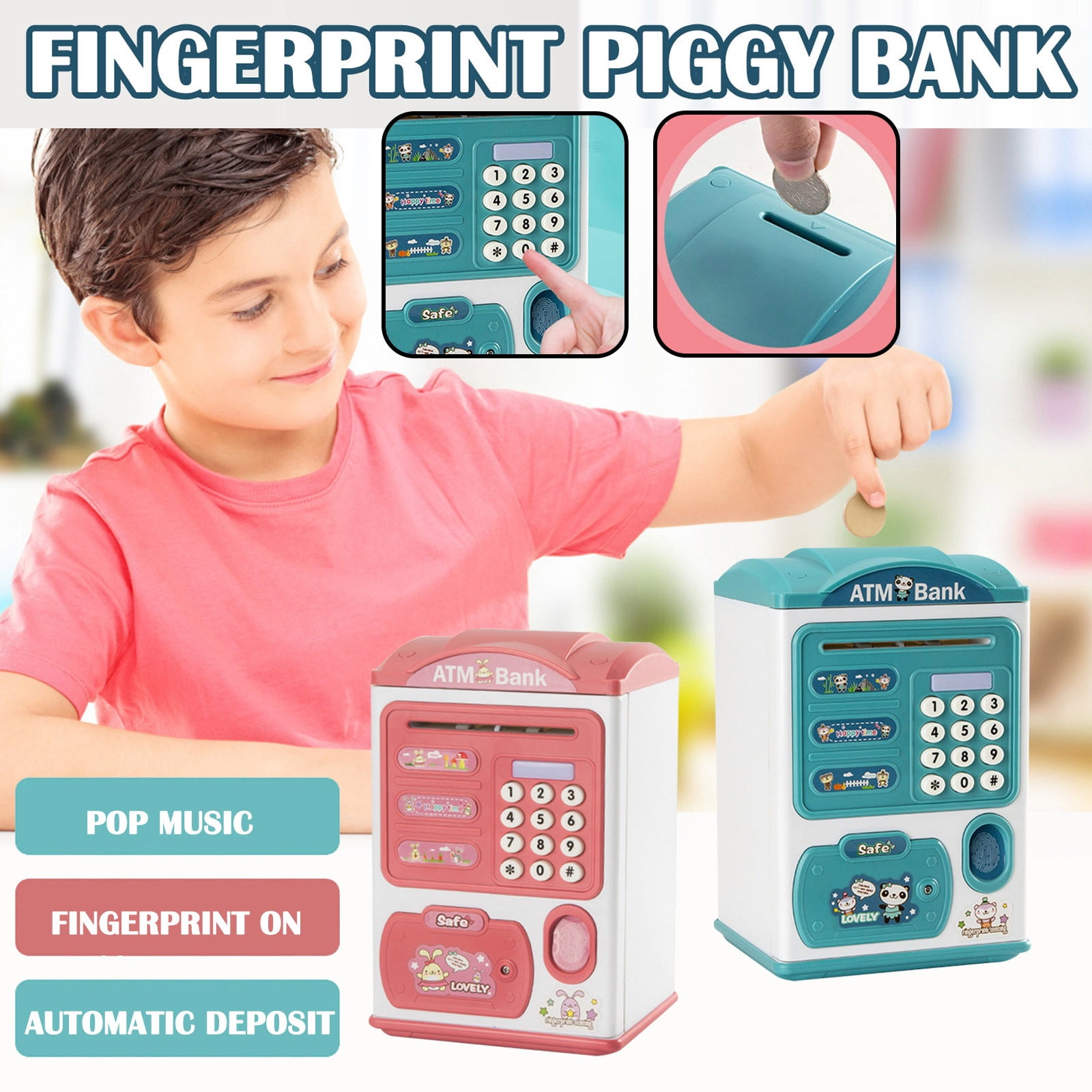 Hot Picks,Smart Vault Coin Bank,Password-Protected,Auto-Scrolling ...