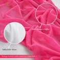 Hot Pink 11FT Fabric Table Runner and White Velvet Tablecloth Combo ...