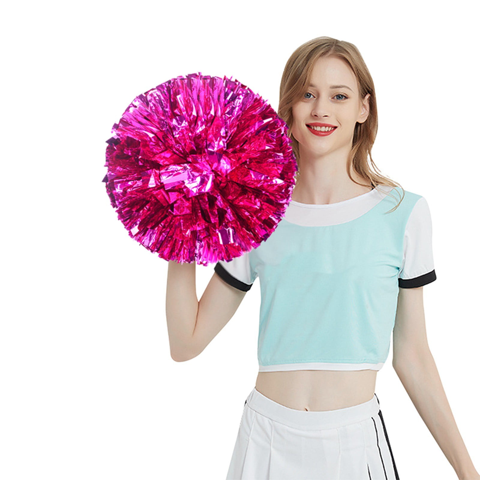 Bemona 2Pack 30cm/11.8in Solid Color Plus Thick Pom Mutipulcolor For Cheerleader Team ...