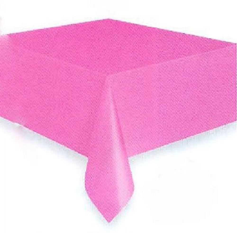Hot Pink 54" x 108" Rectangle Plastic Party Table Cover - Walmart.com