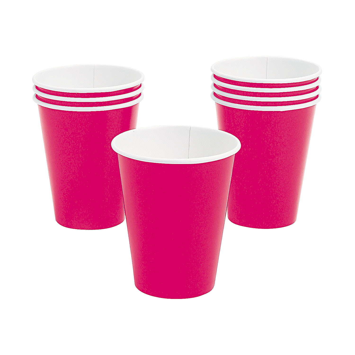 Hot Pink 9 Oz Paper Cups (24Pc) - Party Supplies - 24 Pieces - Walmart.com