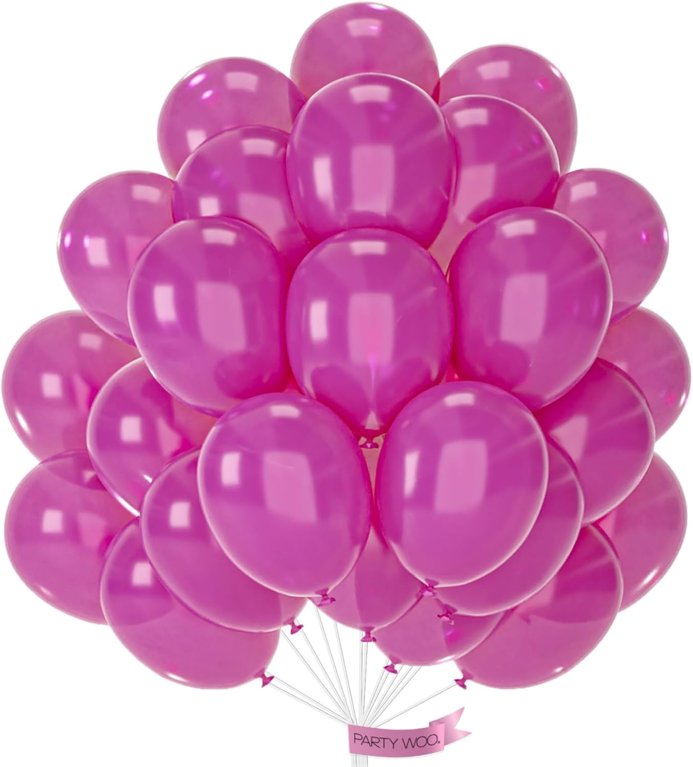 Hot Pink Balloons 50 pcs 12 Inch Pearl Magenta Fuchsia Dark Pink Latex ...