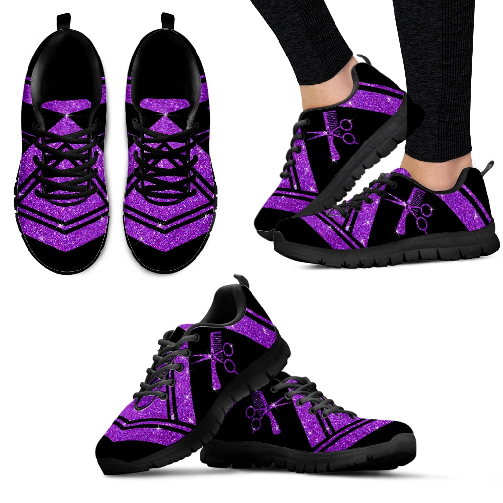 Hot Pink Barber Equipment Design Lightweight Outdoor Shoes Black Lace ...