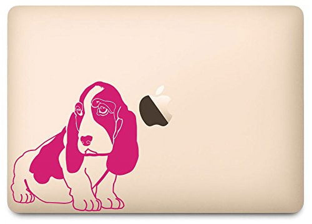 Hot Pink Basset Hound Decal for 12" Macbook - Walmart.com