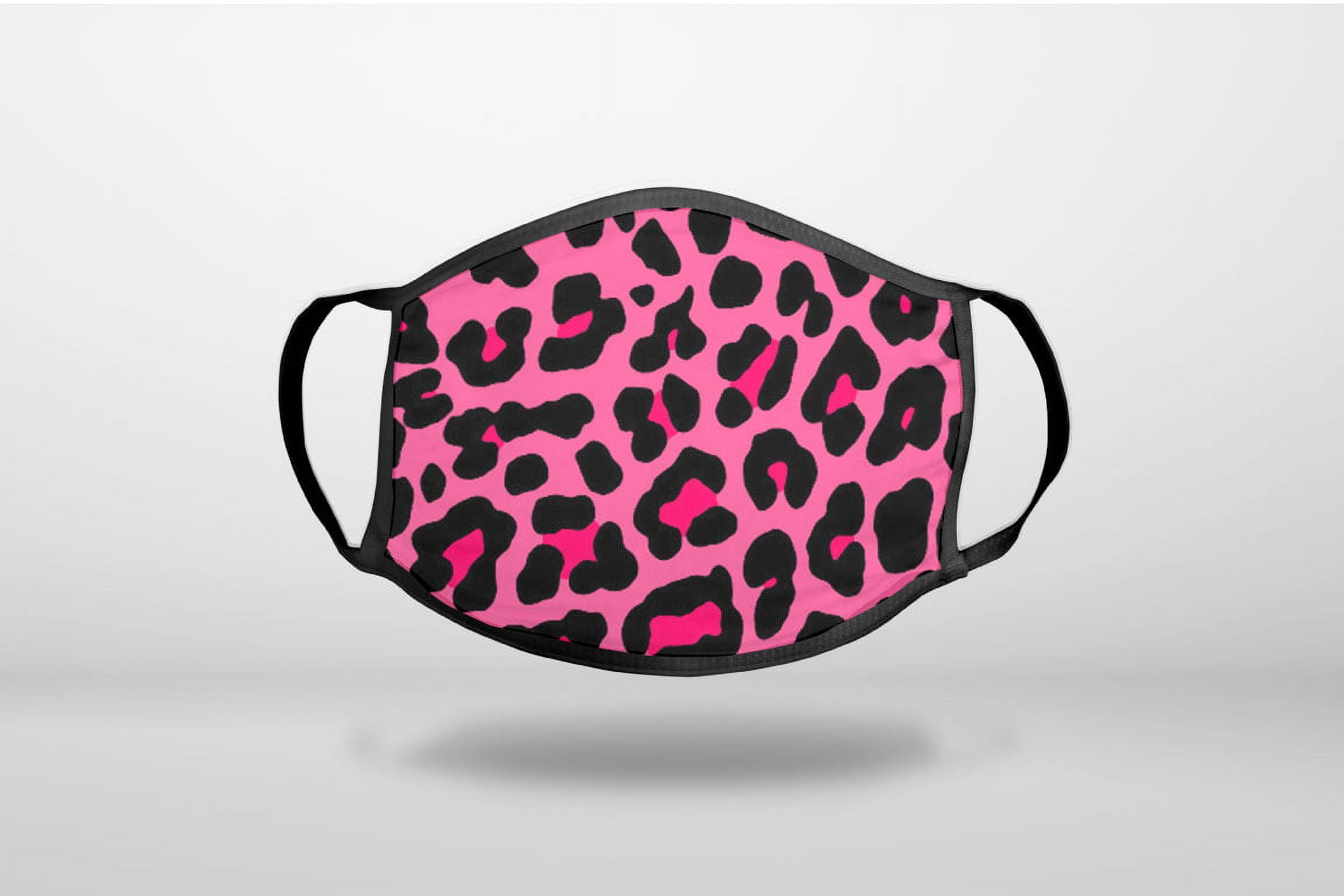 Hot Pink Black Leopard Skin Spots - 3-Ply Reusable Soft Cloth Face ...