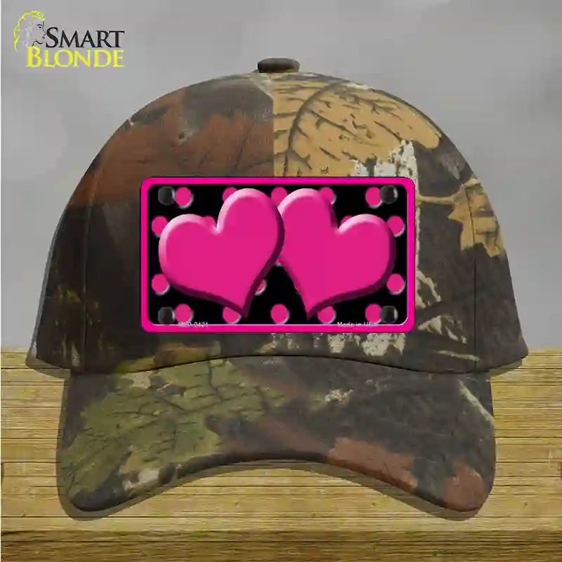 Hot Pink Black Polka Dot Hot Pink Center Hearts Novelty License Plate ...