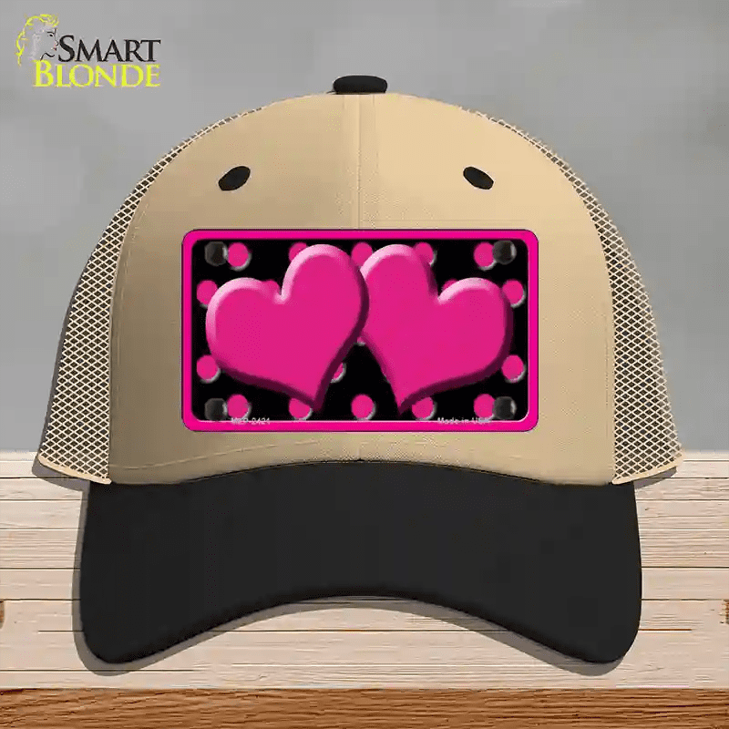 Hot Pink Black Polka Dot Hot Pink Center Hearts Novelty License Plate ...