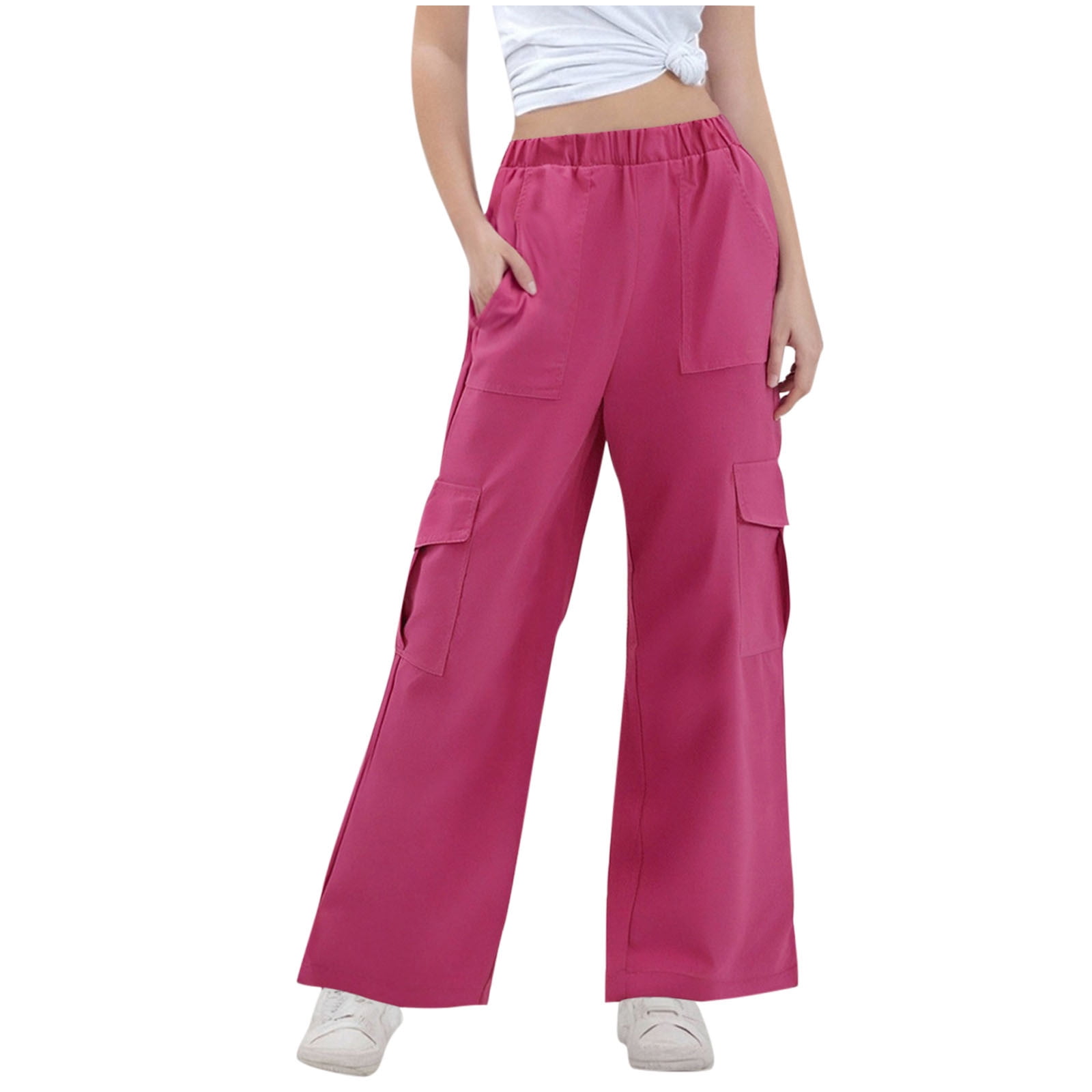 Hot Pink Boy Girl Trousers Pants for Kids Girl Boy Summer Fall Wild ...