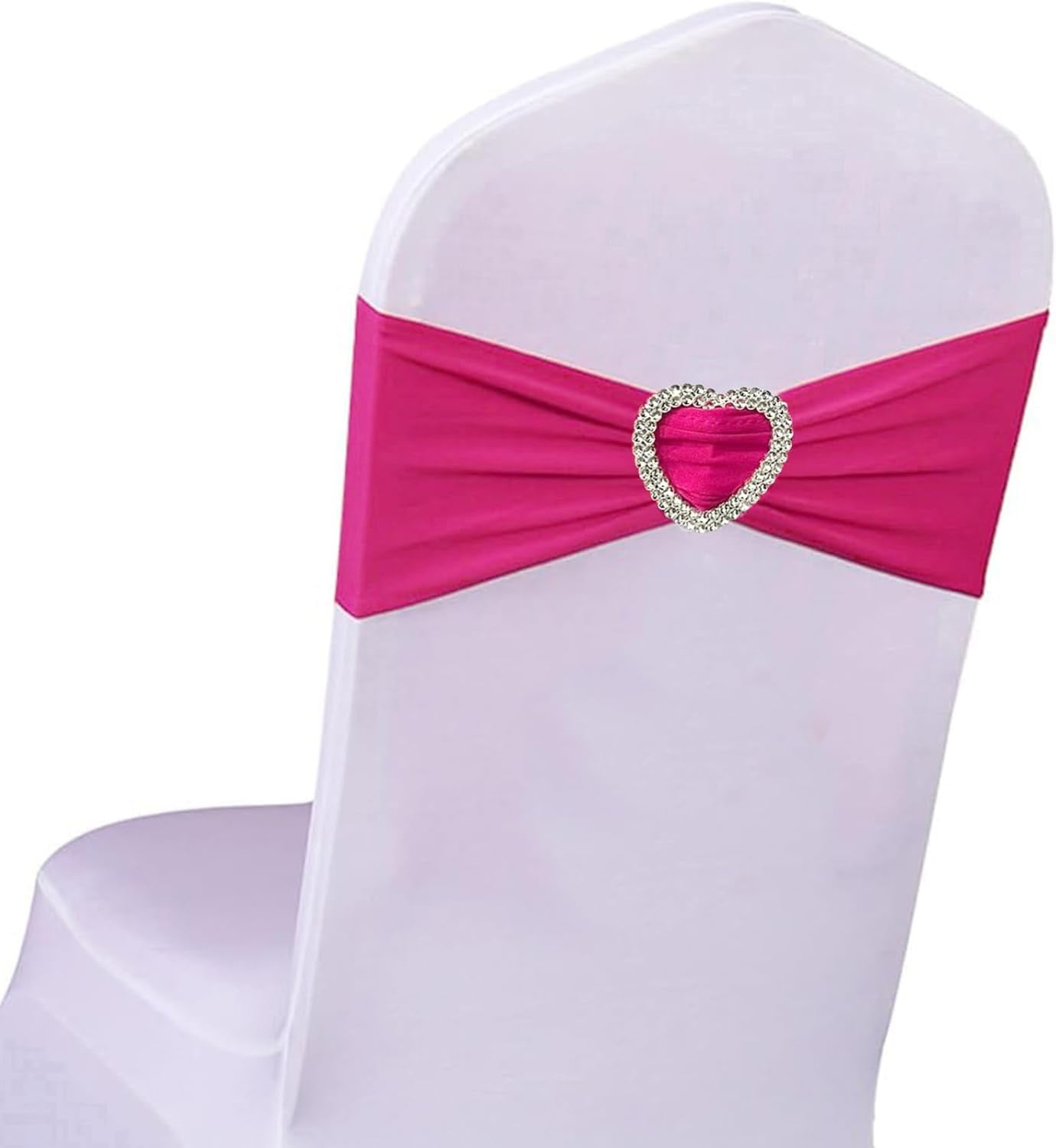 Hot Pink Chair Sashes Pack Spandex Sashes for Chairs Covers Universal ...