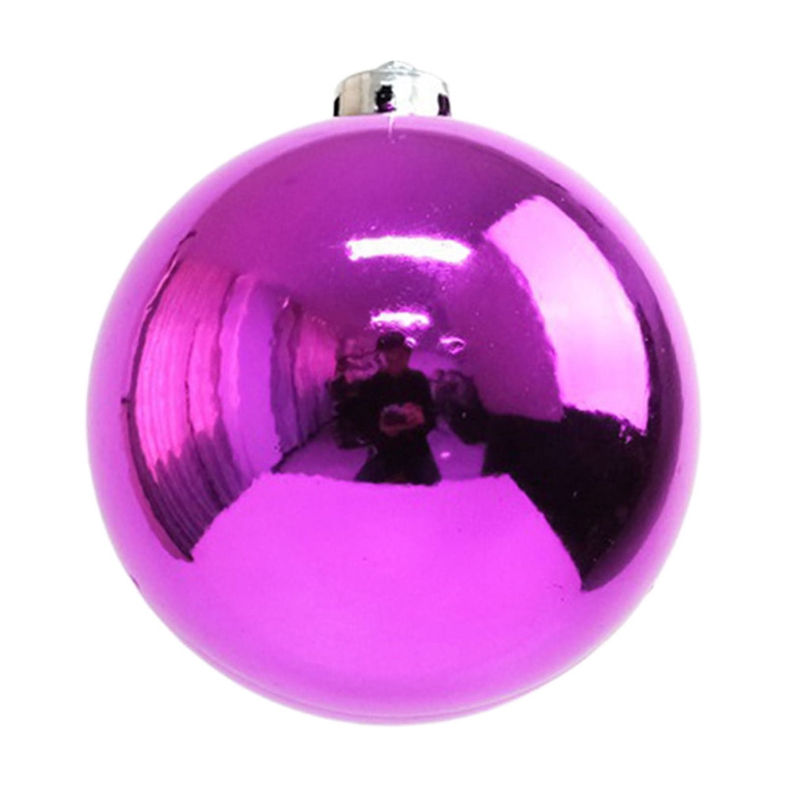 Hot Pink Christmas Glitter Ornaments 6 Inch 150Mm Shatterproof Plastic ...