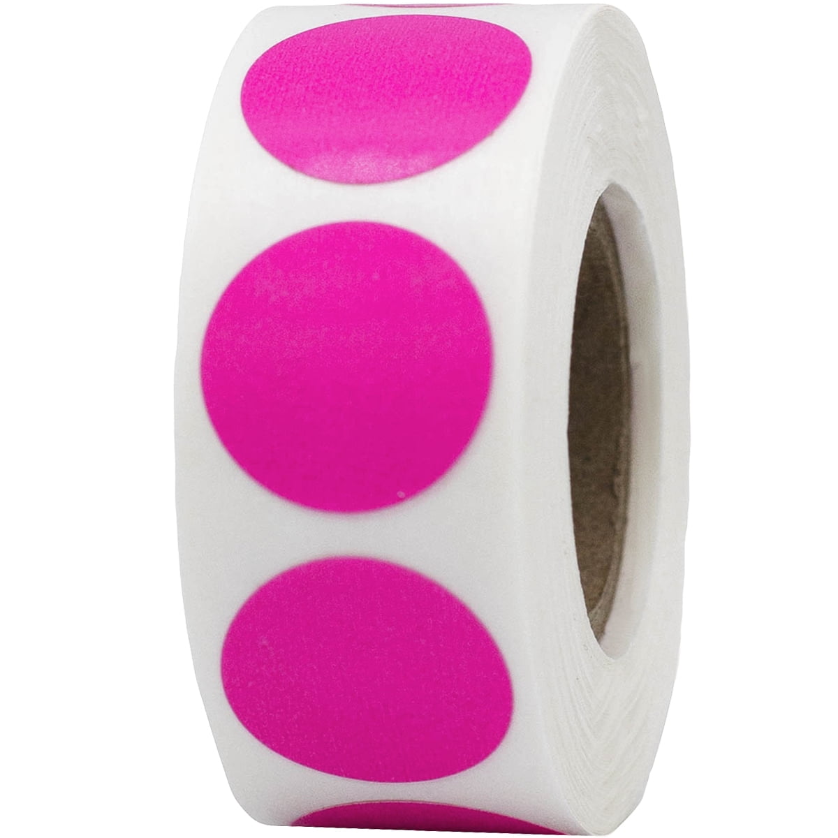 Hot Pink Circle Dot Stickers | 0.75" Inch Round | 500 Pack - Walmart.com