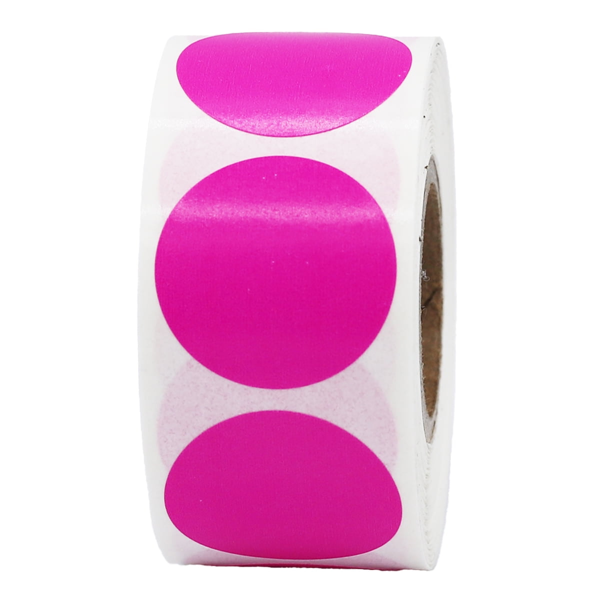 Hot Pink Circle Dot Stickers | 1" Inch Round | 500 Pack - Walmart.com