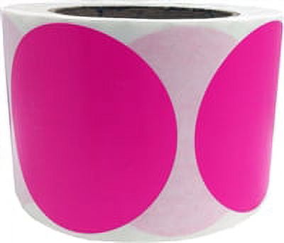 Hot Pink Circle Dot Stickers | 3" Inches Round | 500 Pack - Walmart.com