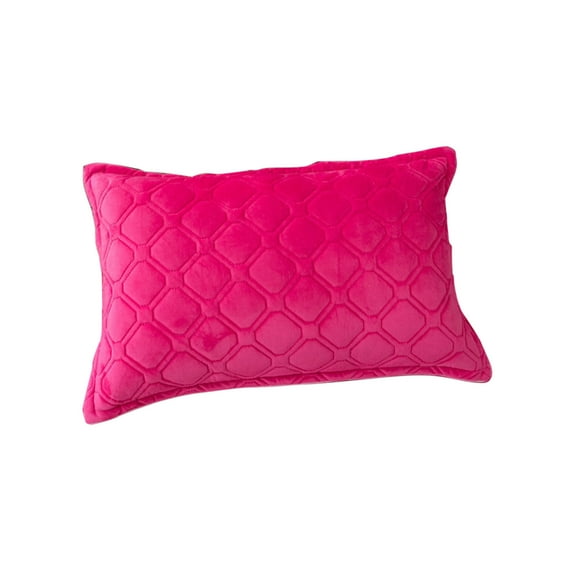 Hot Pink Cotton Padded Pillowcase, Thick Pillow Cover, Bedding With ...