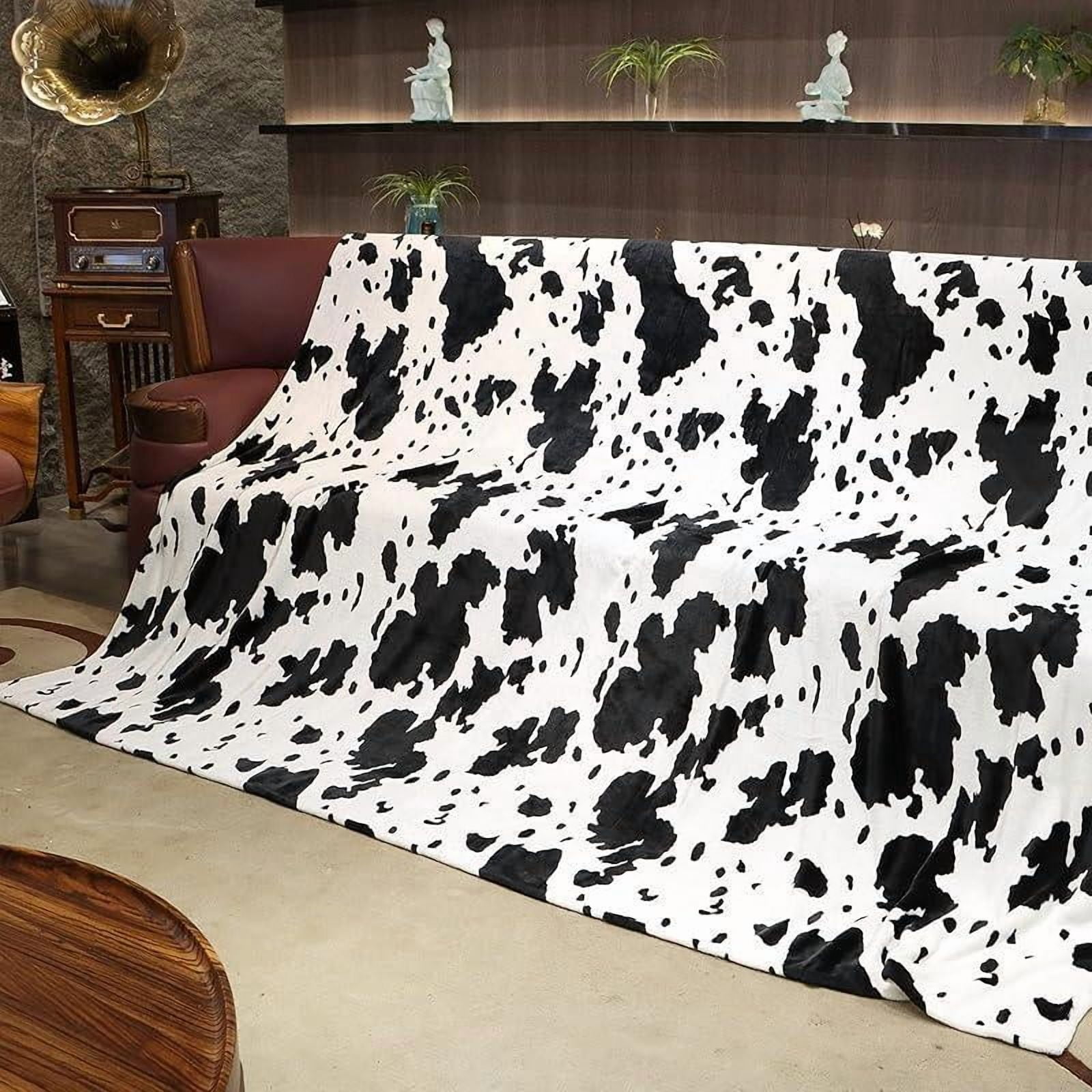 Hot Pink Cow Print Flannel Fleece Throw Blanket 60x80 Inch Soft Cozy ...