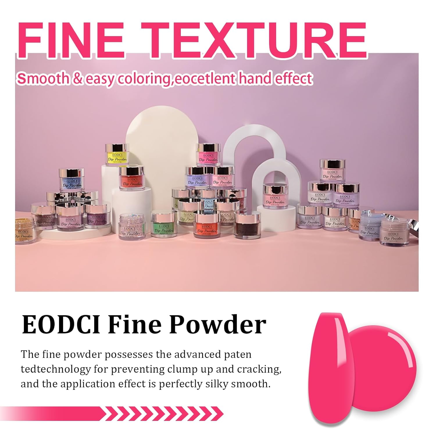 Hot Pink Dip Powder Color, Nail Dipping Powder French Powder Pro ...