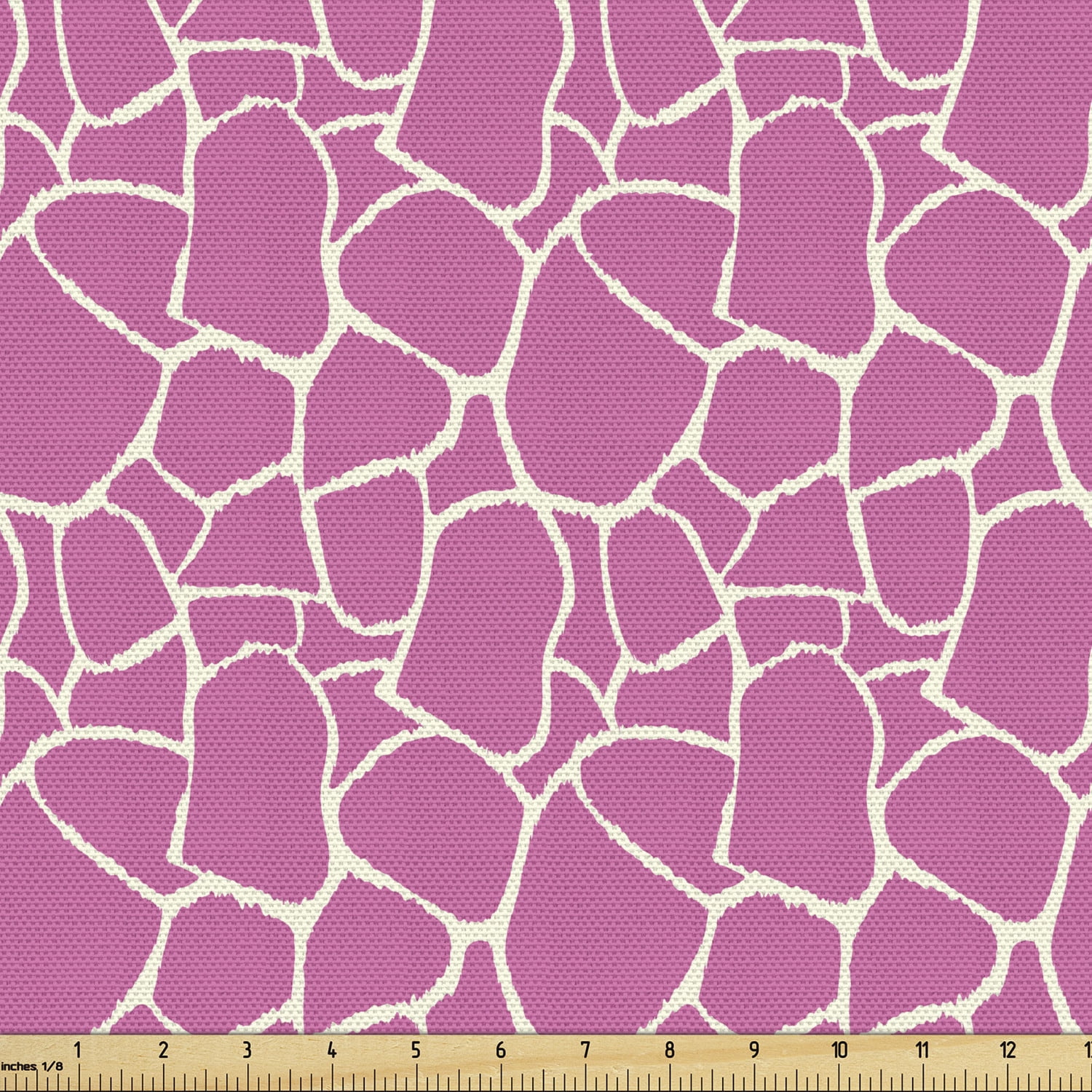 Ambesonne Hot Pink Fabric by the Yard Upholstery, Abstract Giraffe Skin ...