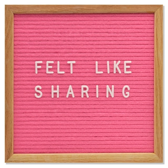 Hot Pink Felt Letter Board Set with Letters (10”x10”) by Felt Like ...