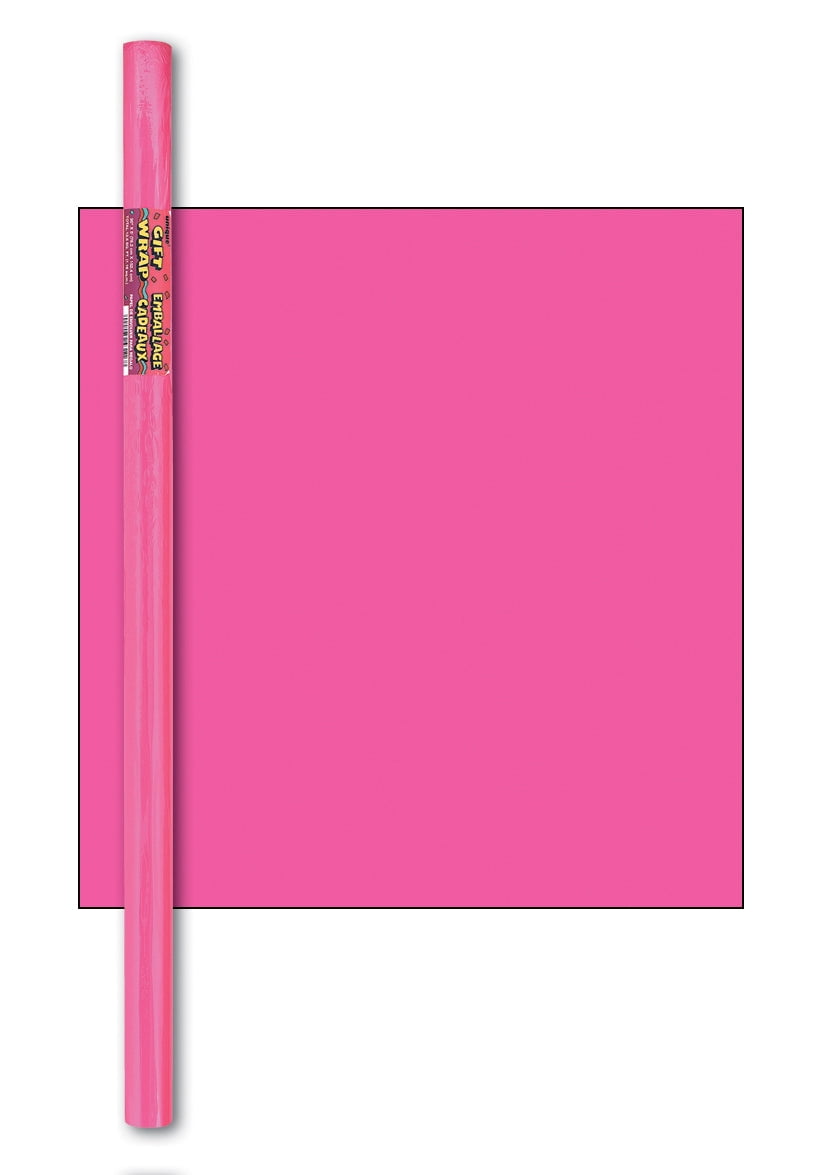 Hot Pink Gift Wrap, 30" x 5 ft - Walmart.com