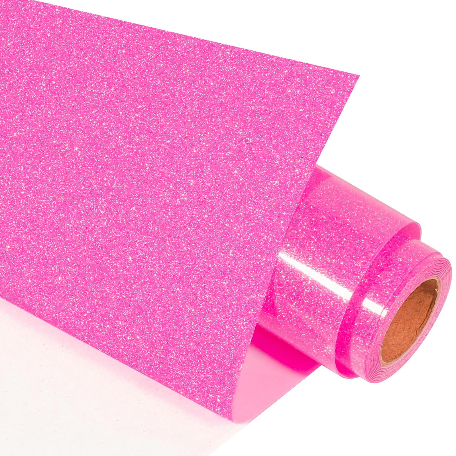 Glitter Heat Transfer Vinyl 10"x5ft Roll for T-Shirts Hoodies Tote Bags ...