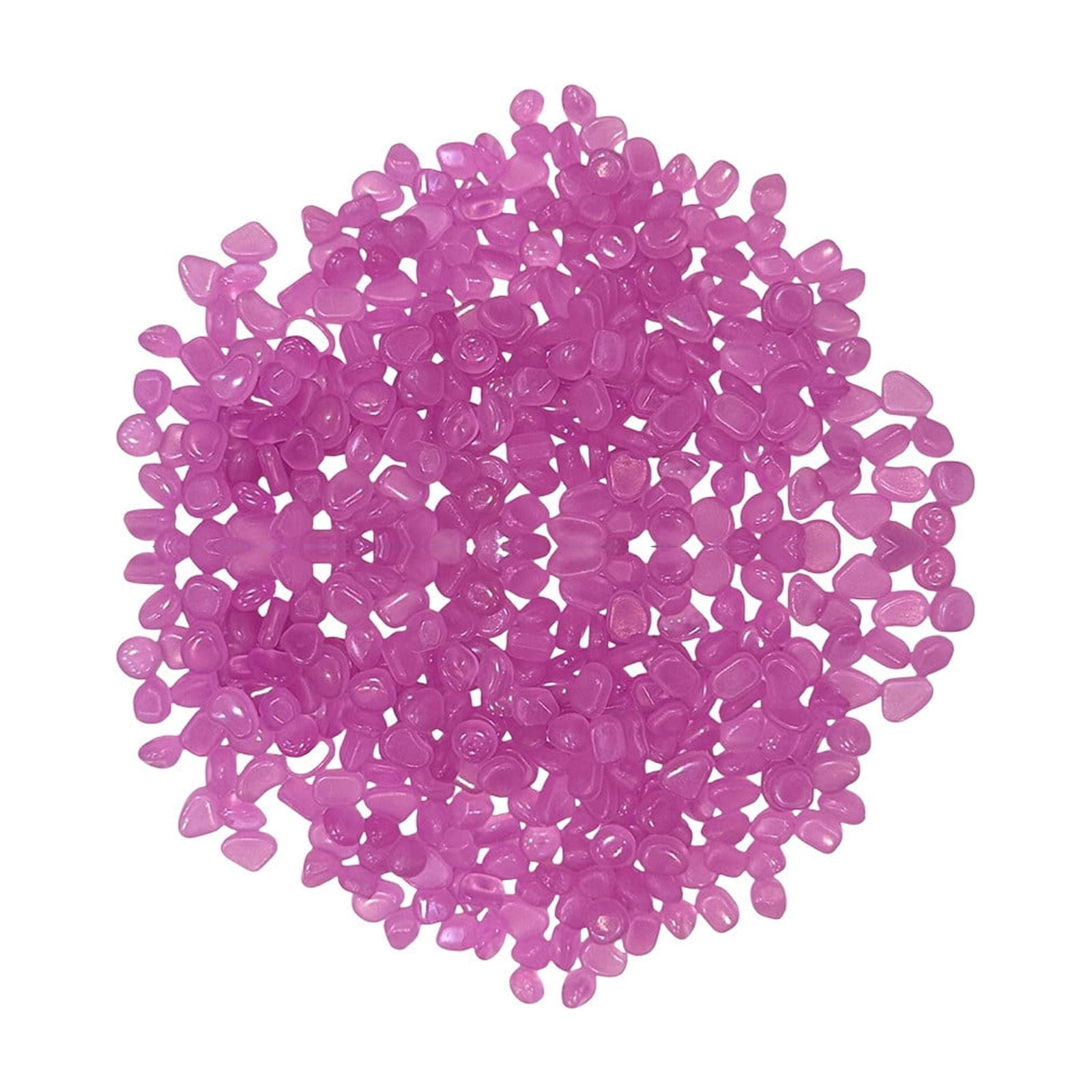 Hot Pink Glow In Dark Pebbles For Aquarium And Vase 100 Pack 5X9 Mm ...