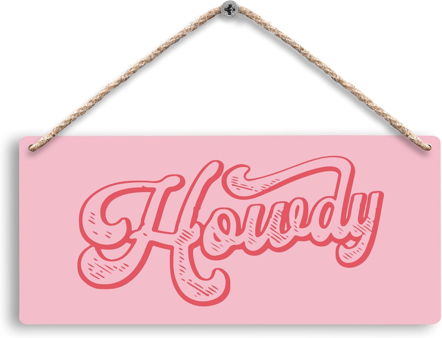 Hot Pink Howdy Western Hanging Wooden Signs 12x6, Howdy Sign, Hot Pink ...