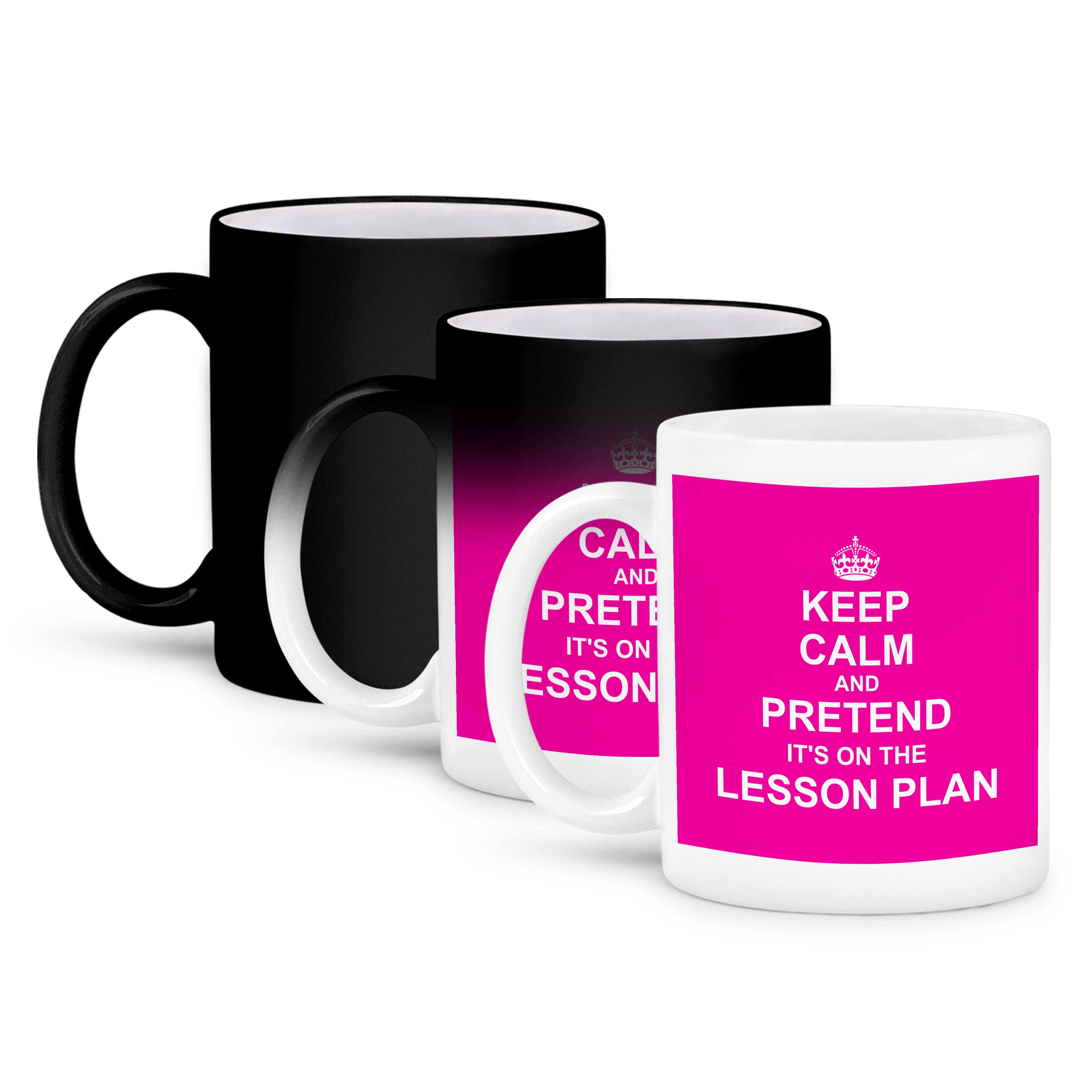 3dRose, Hot Pink Keep Calm and Pretend its on the Lesson Plan fun ...