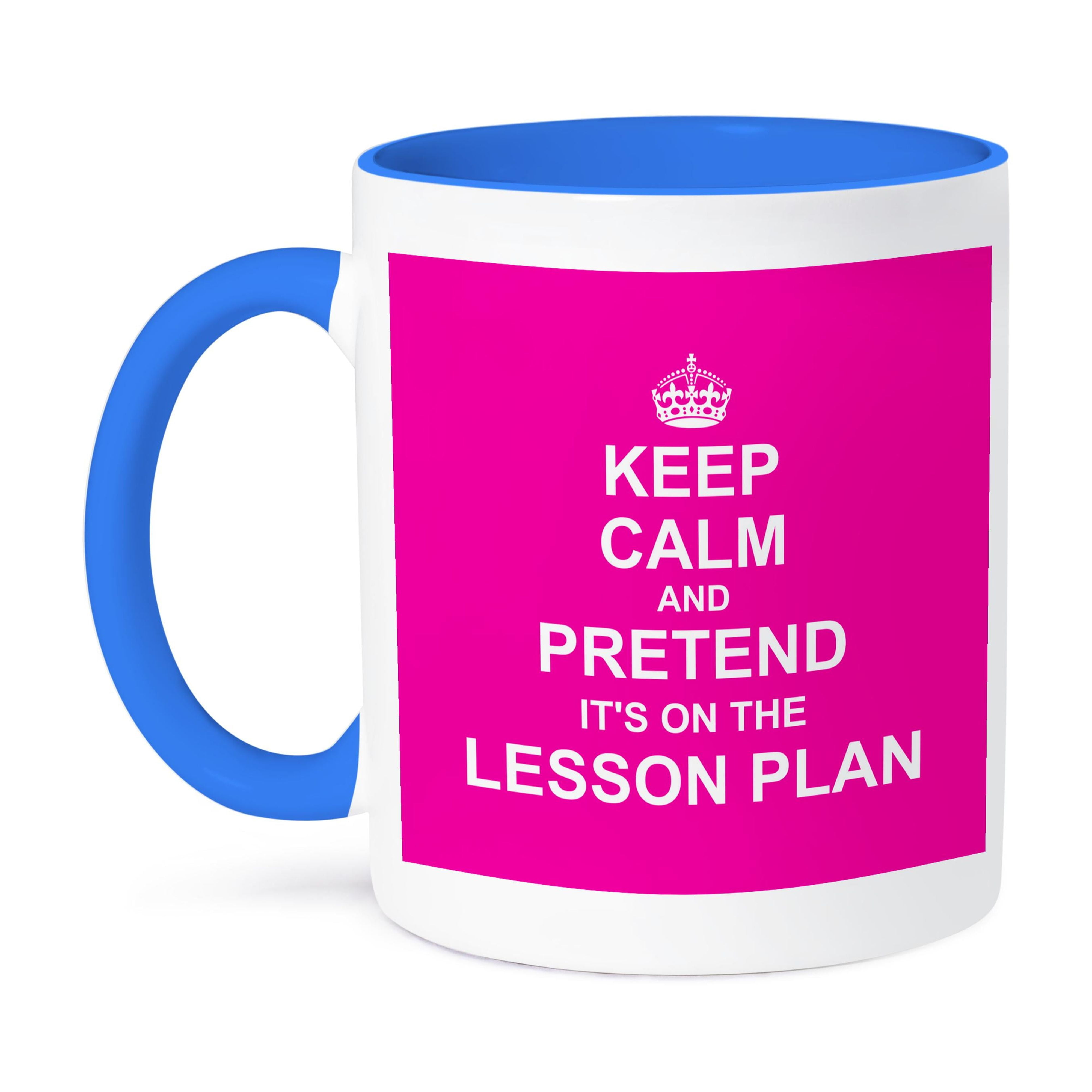 3dRose, Hot Pink Keep Calm and Pretend its on the Lesson Plan fun ...