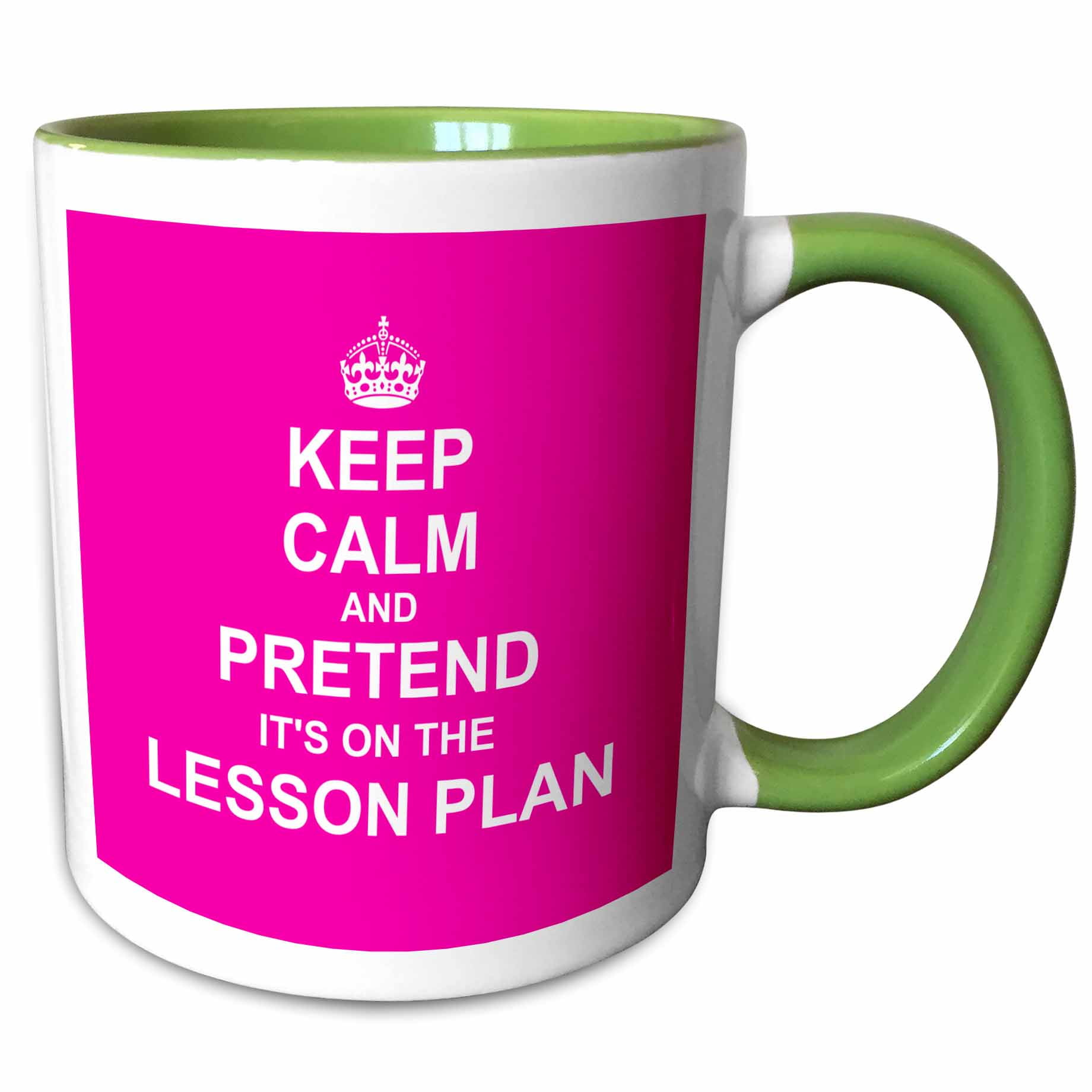 Hot Pink Keep Calm and Pretend its on the Lesson Plan fun teacher gift ...