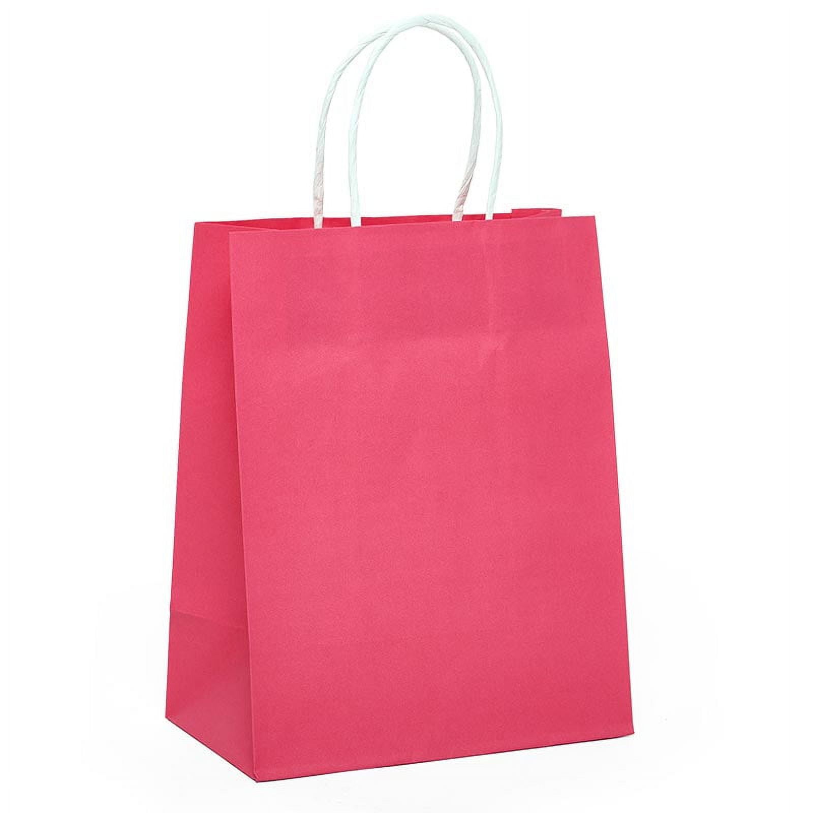Hot Pink Matte Shopping Bags with Twist Handles 16" X 12" | Quantity ...