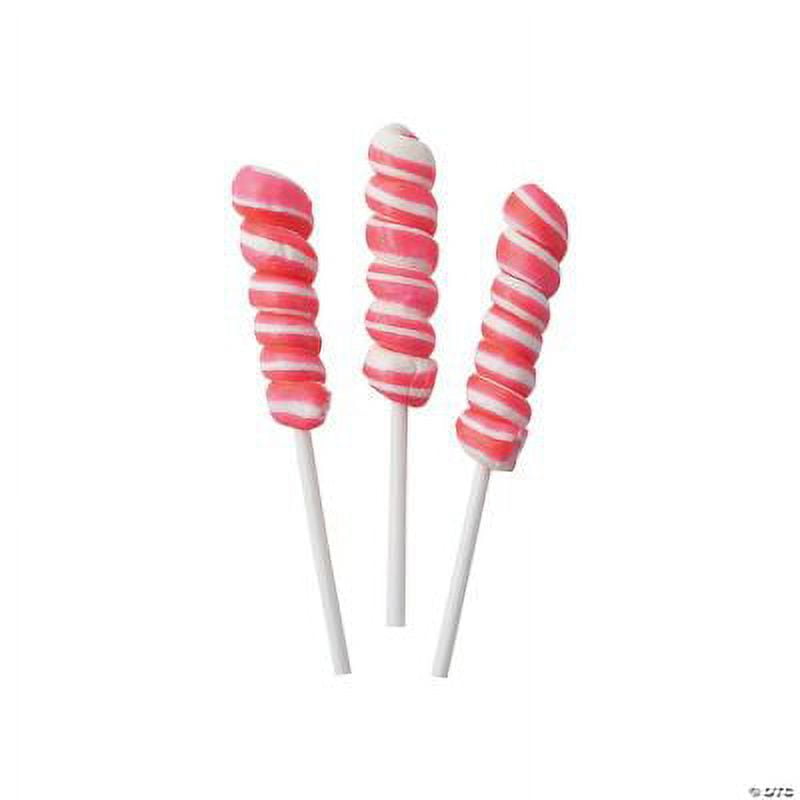 Hot Pink Mini Twisty Lollipops, 24 Pieces, Bulk set of 24 Individually ...