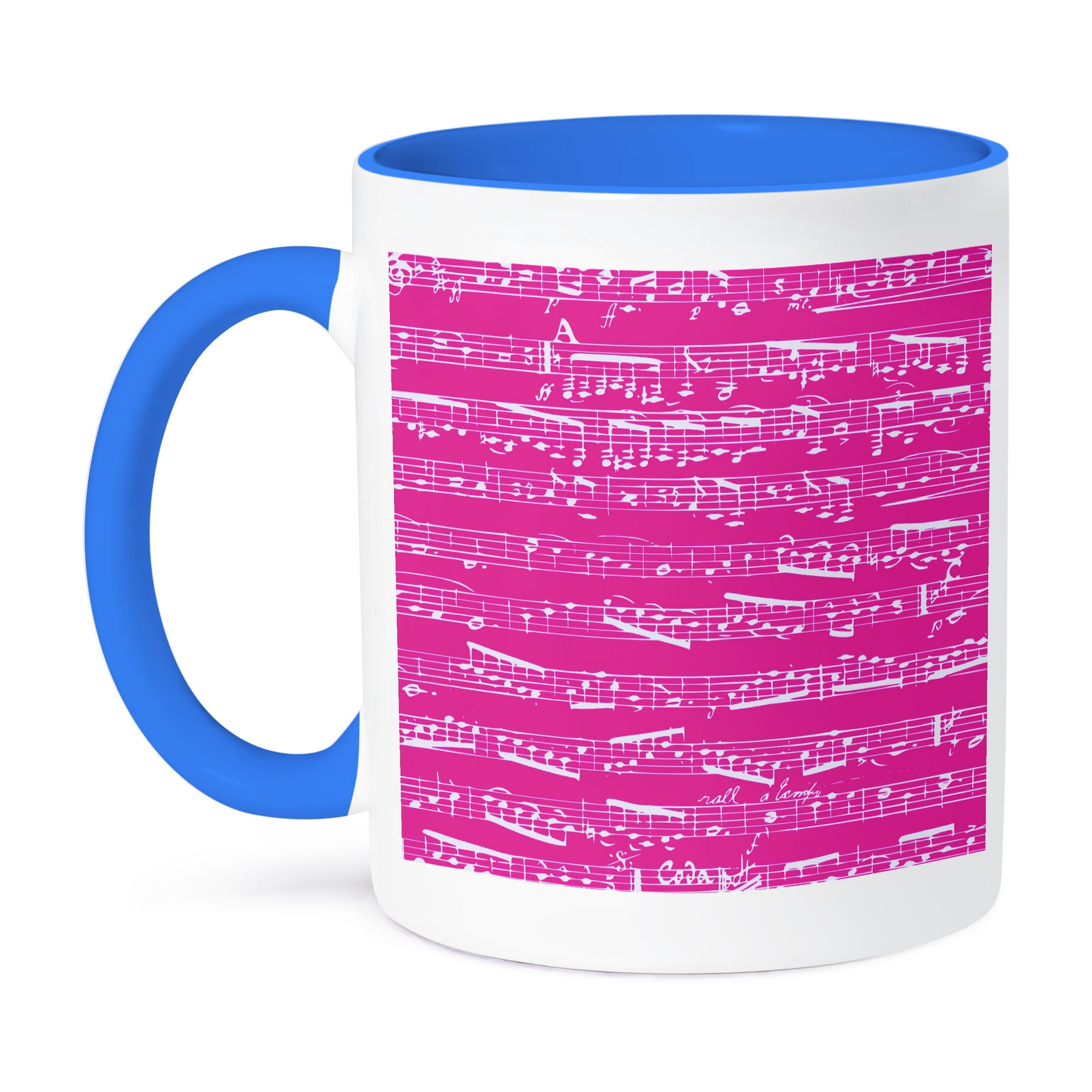 3dRose, Hot Pink Musical notes - stylish sheet music - piano notation ...