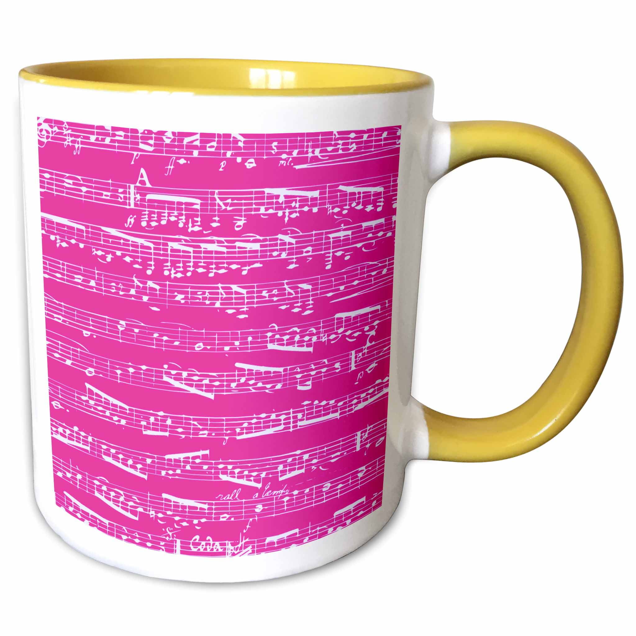 Hot Pink Musical notes - stylish sheet music - piano notation - modern ...