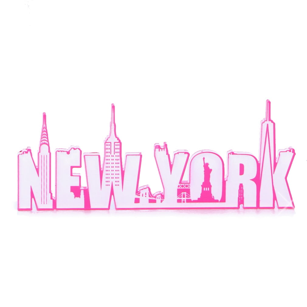 Hot Pink New York Acrylic Magnet - Walmart.com