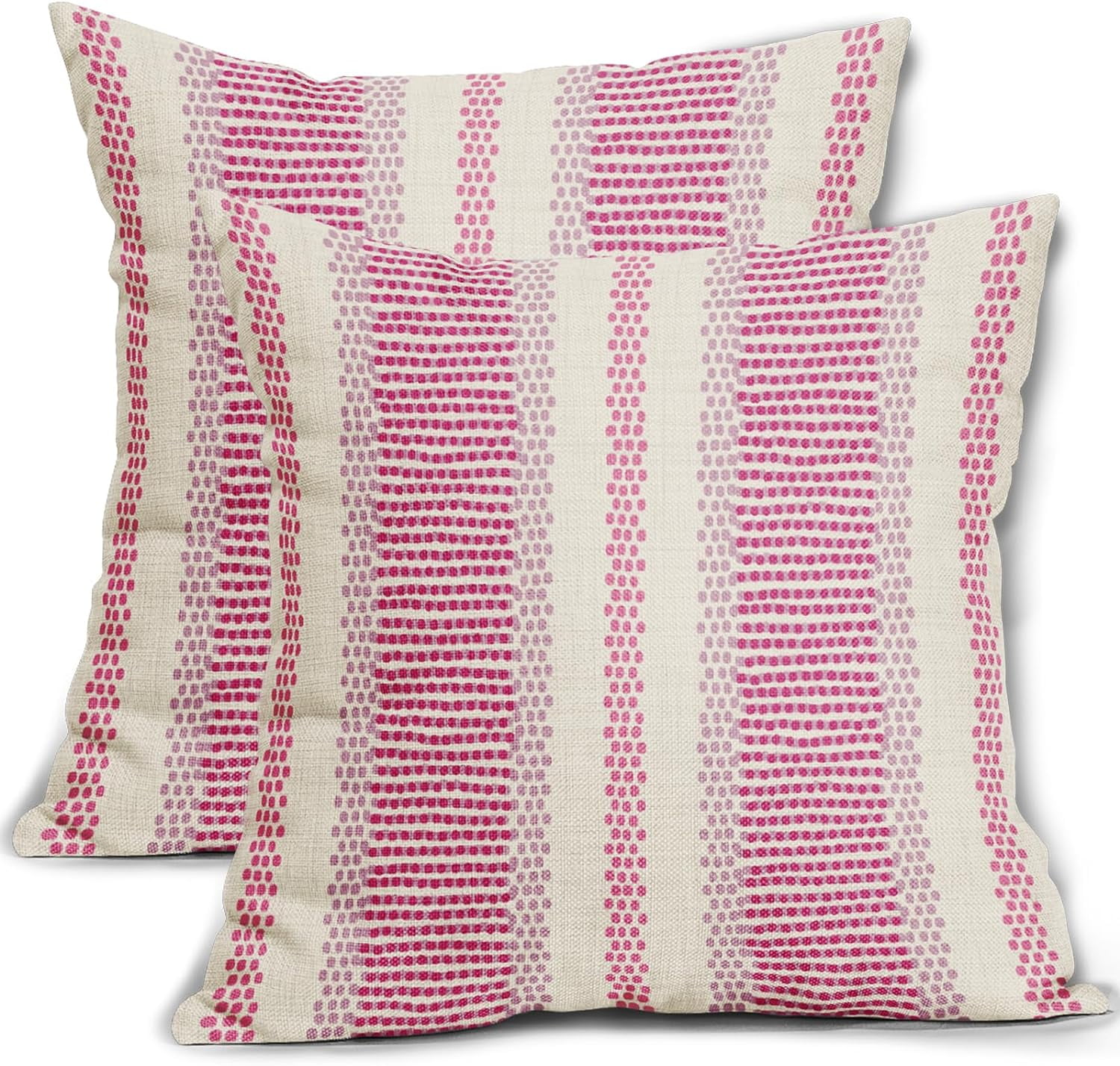 Hot Pink Pillow Covers 16x16 Set of 2 Light Pink Preppy Room Decor ...