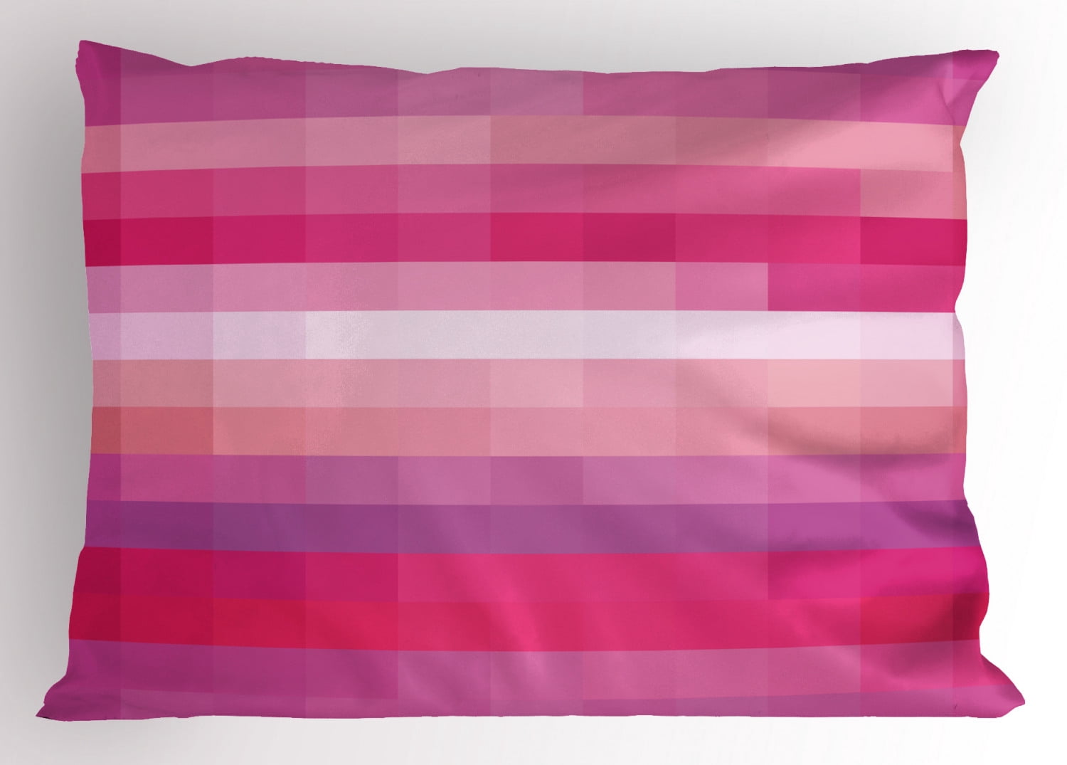 Hot Pink Pillow Sham Abstract Art with Modern Expressionist Design ...