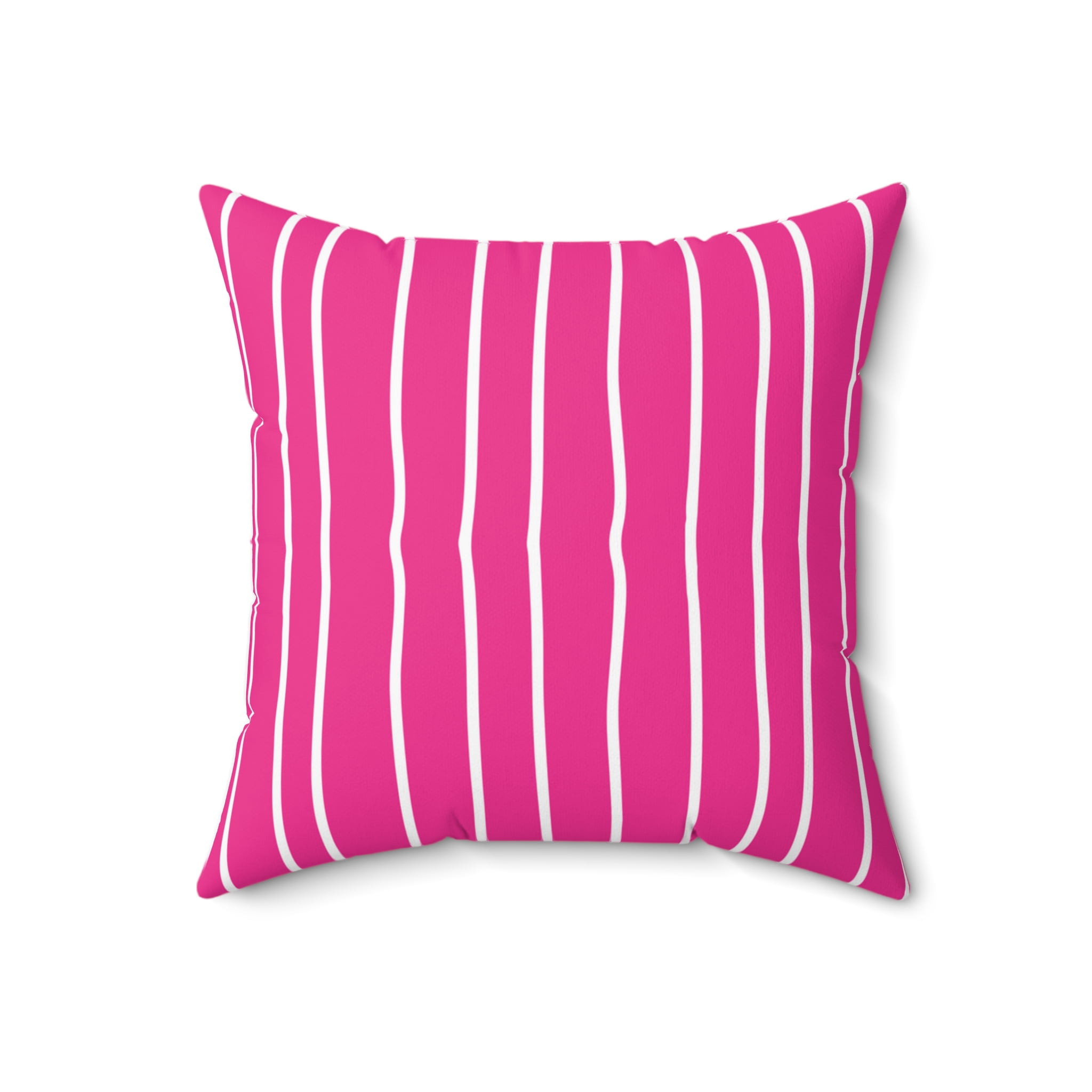 Hot Pink Pinstripe Square Pillow - Walmart.com